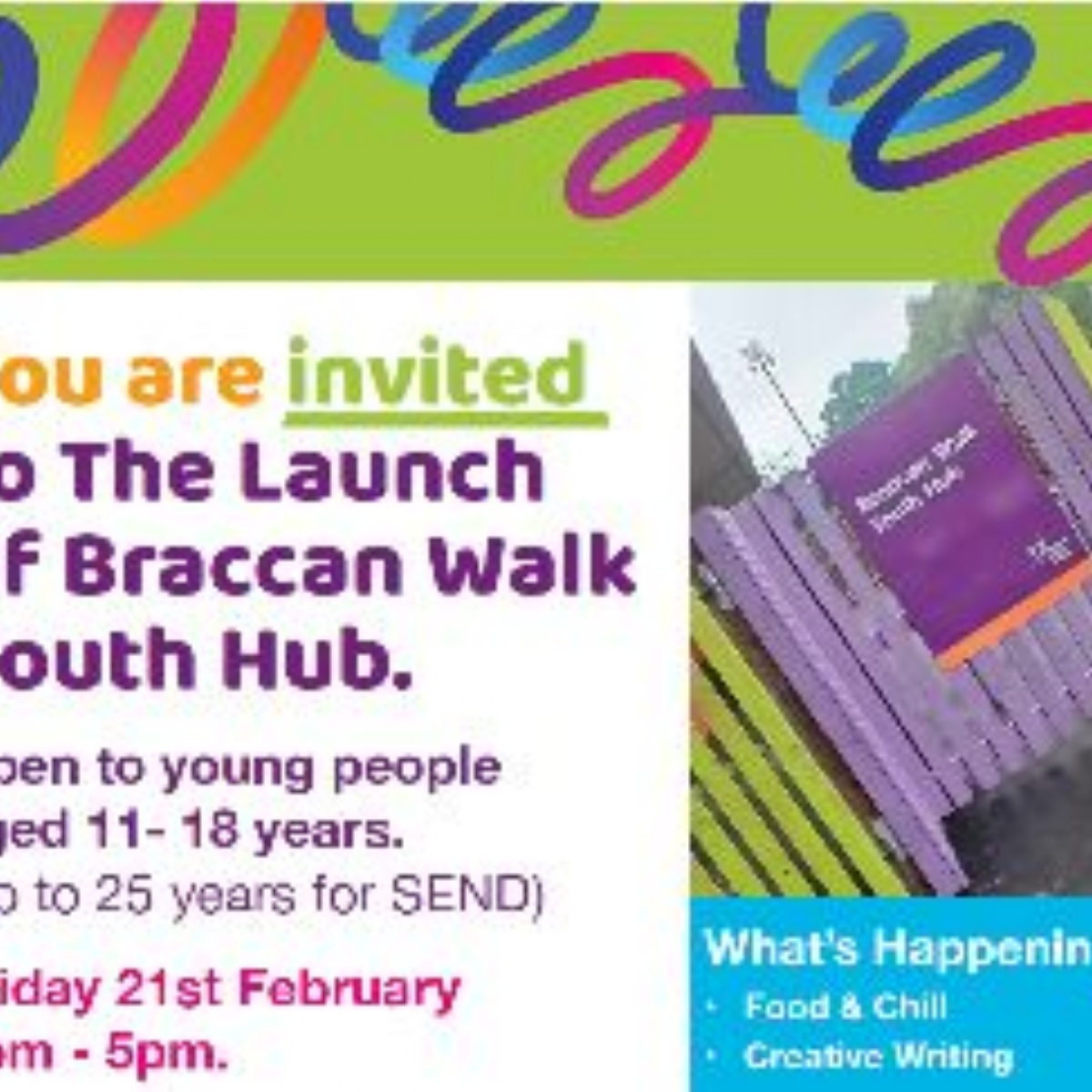 Brakenhale School - Bracknell Youth Hub Launch